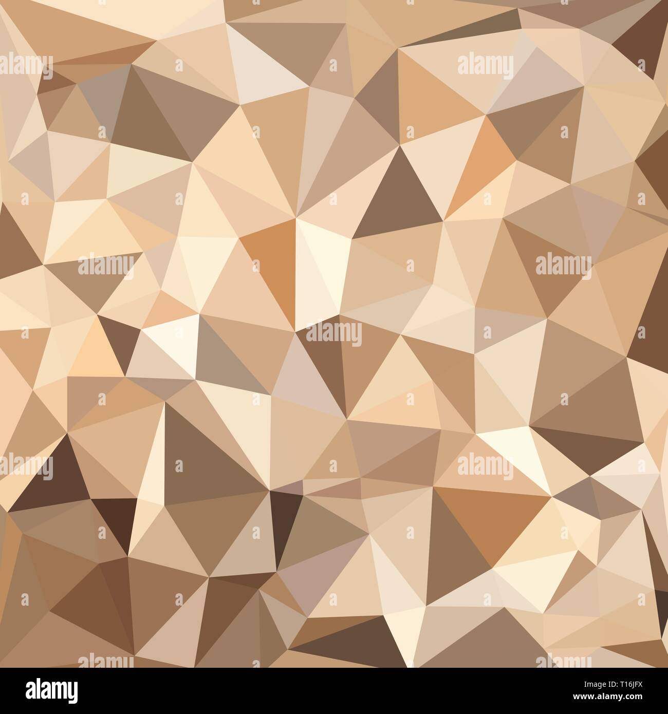 Abstract polygonal background of many triangles in brown and yellow ...