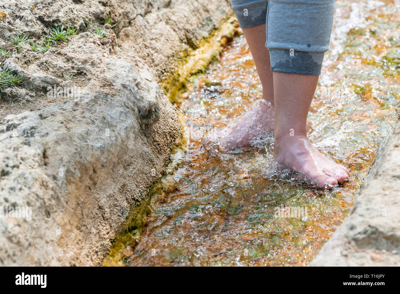Legs in thermal spring water hi-res stock photography and images - Alamy