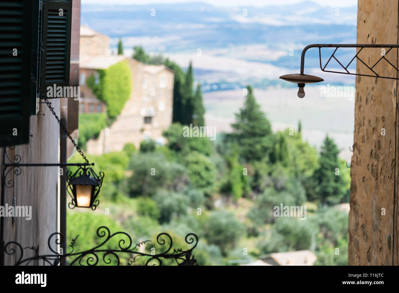 Montalcino, Italy historic medieval town village in Tuscany on sunny ...