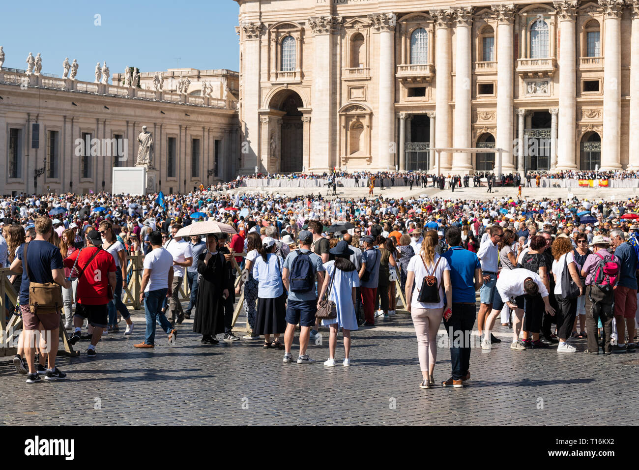 Vatican City, Italy - September 5, 2018: People crowd in St Peter's ...