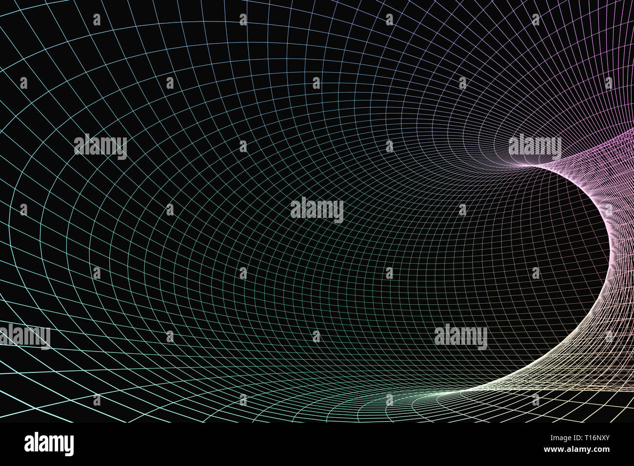 Computer digital drawing, dark background, curve lines Stock Photo - Alamy
