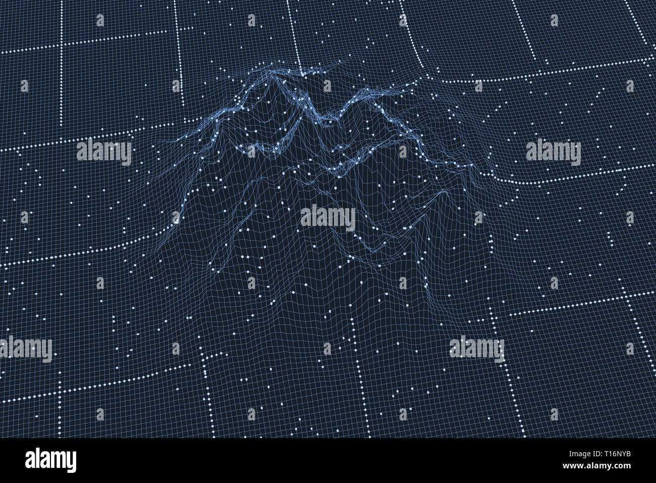 Computer digital drawing, dark background, curve lines Stock Photo - Alamy