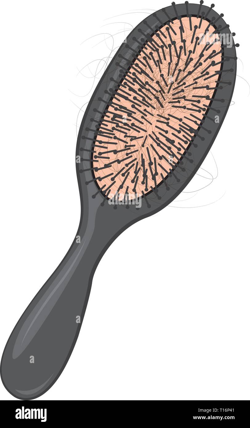 Brush Hair for hairstyling. Vector illustration on a white background ...