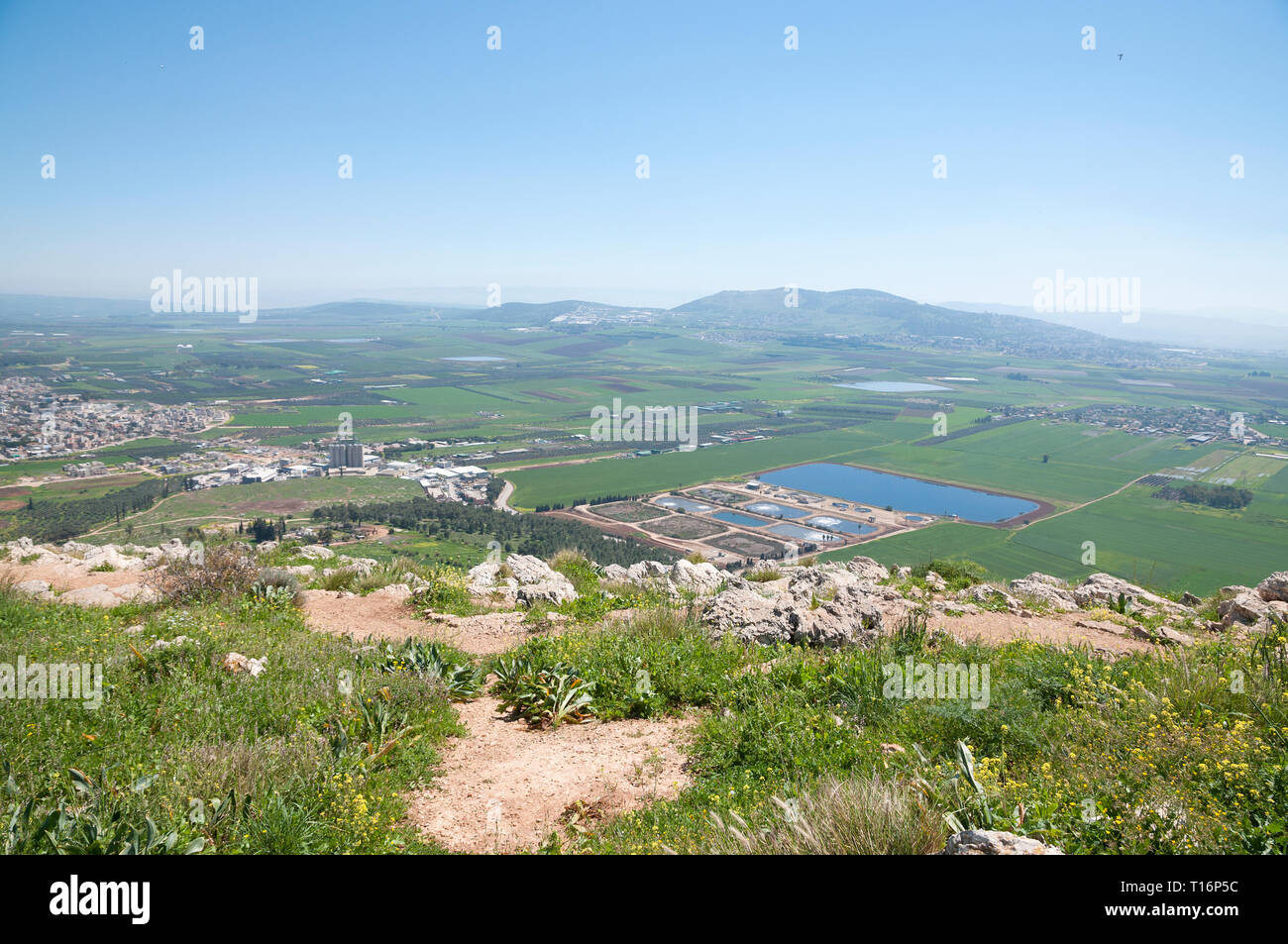 Mount Precipice and a view of Jezreel Valley Stock Photo - Alamy