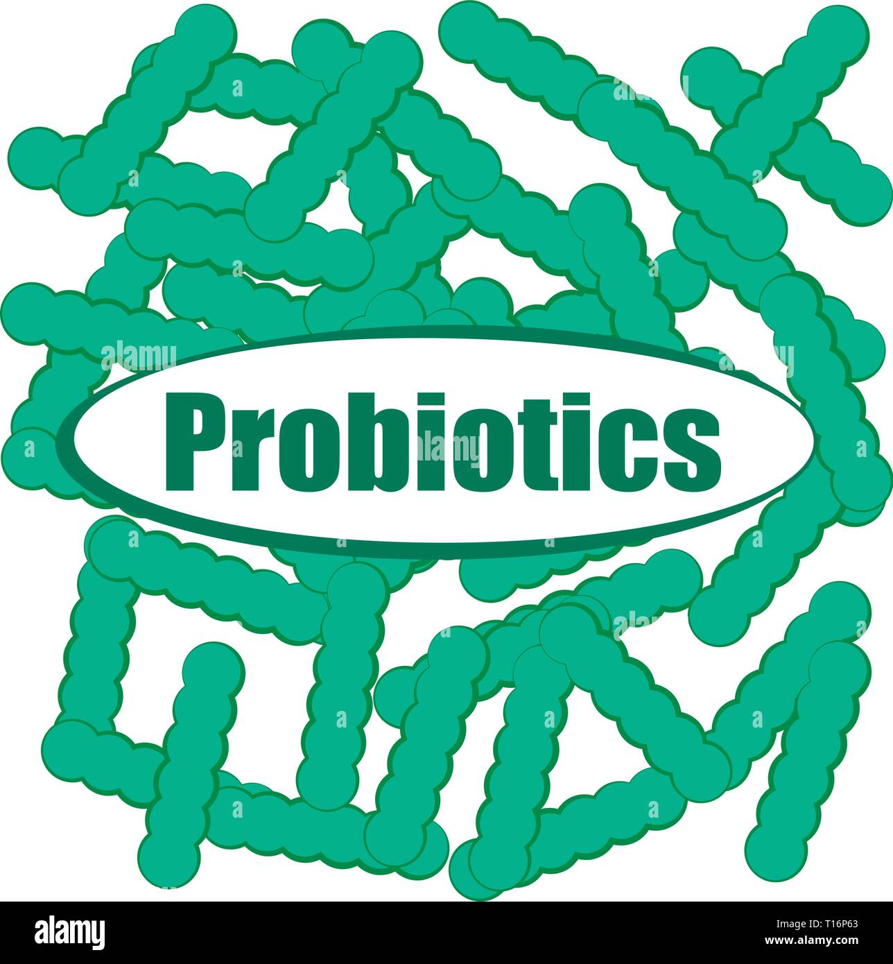 Probiotics background for medical use. Fermentation vector illustration ...