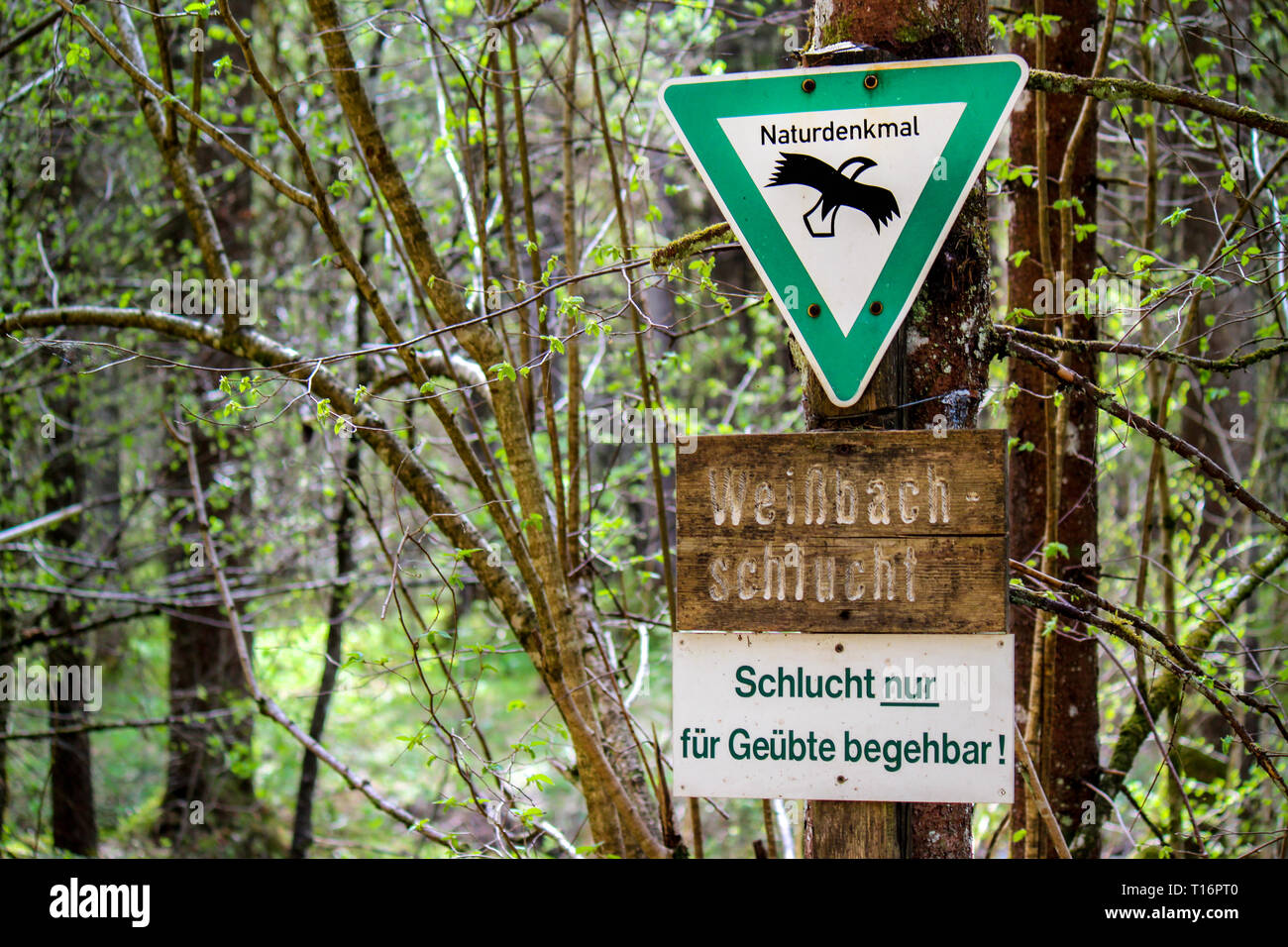nature reserve sign in bavaria, Germany called Naturschutzgebiet Stock ...
