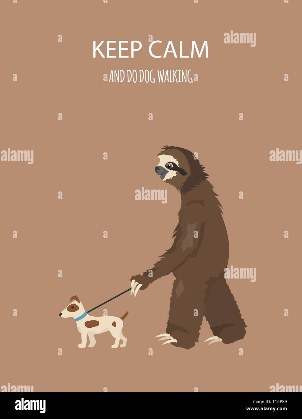 Sloth walking Stock Vector Images - Alamy