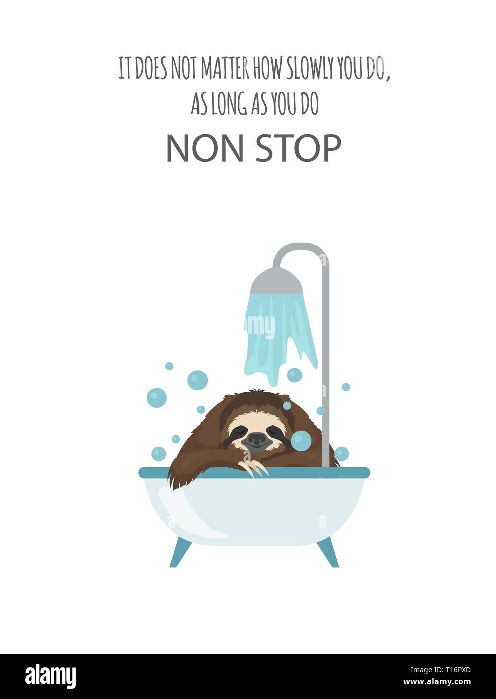 The story of one sloth. At home. Funny cartoon sloths in different ...