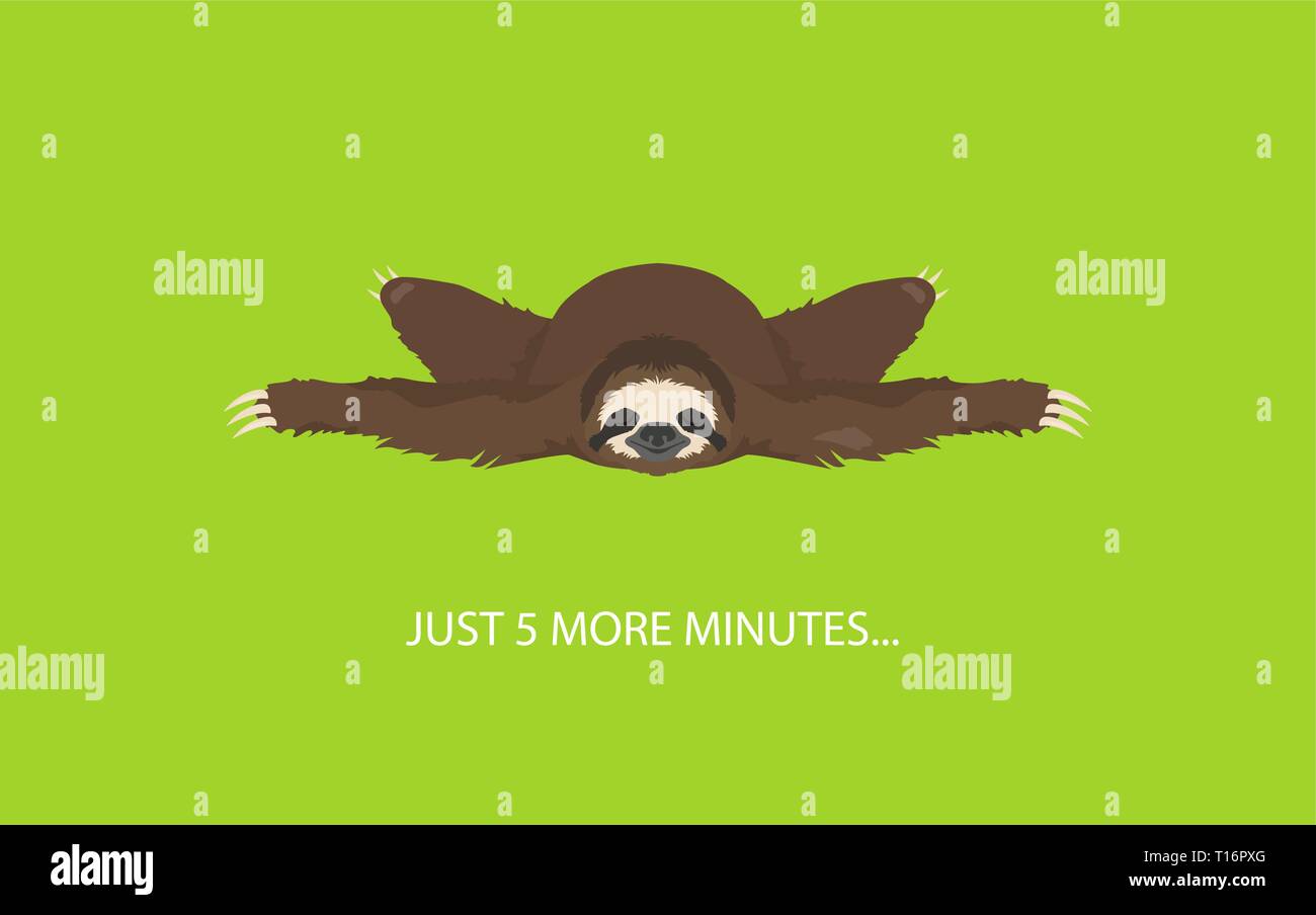 The story of one sloth. At home. Funny cartoon sloths in different ...