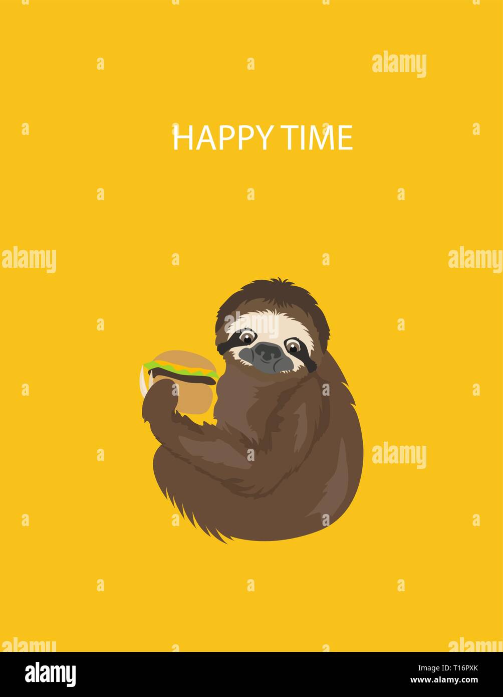 The story of one sloth. At home. Funny cartoon sloths in different ...