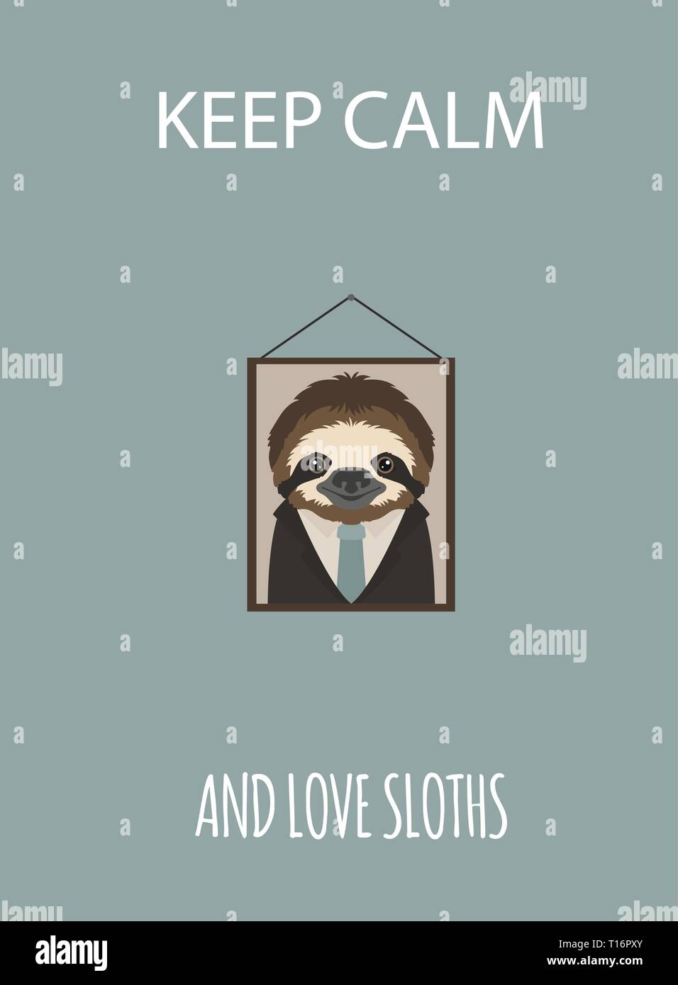 The story of one sloth. At home. Funny cartoon sloths in different ...