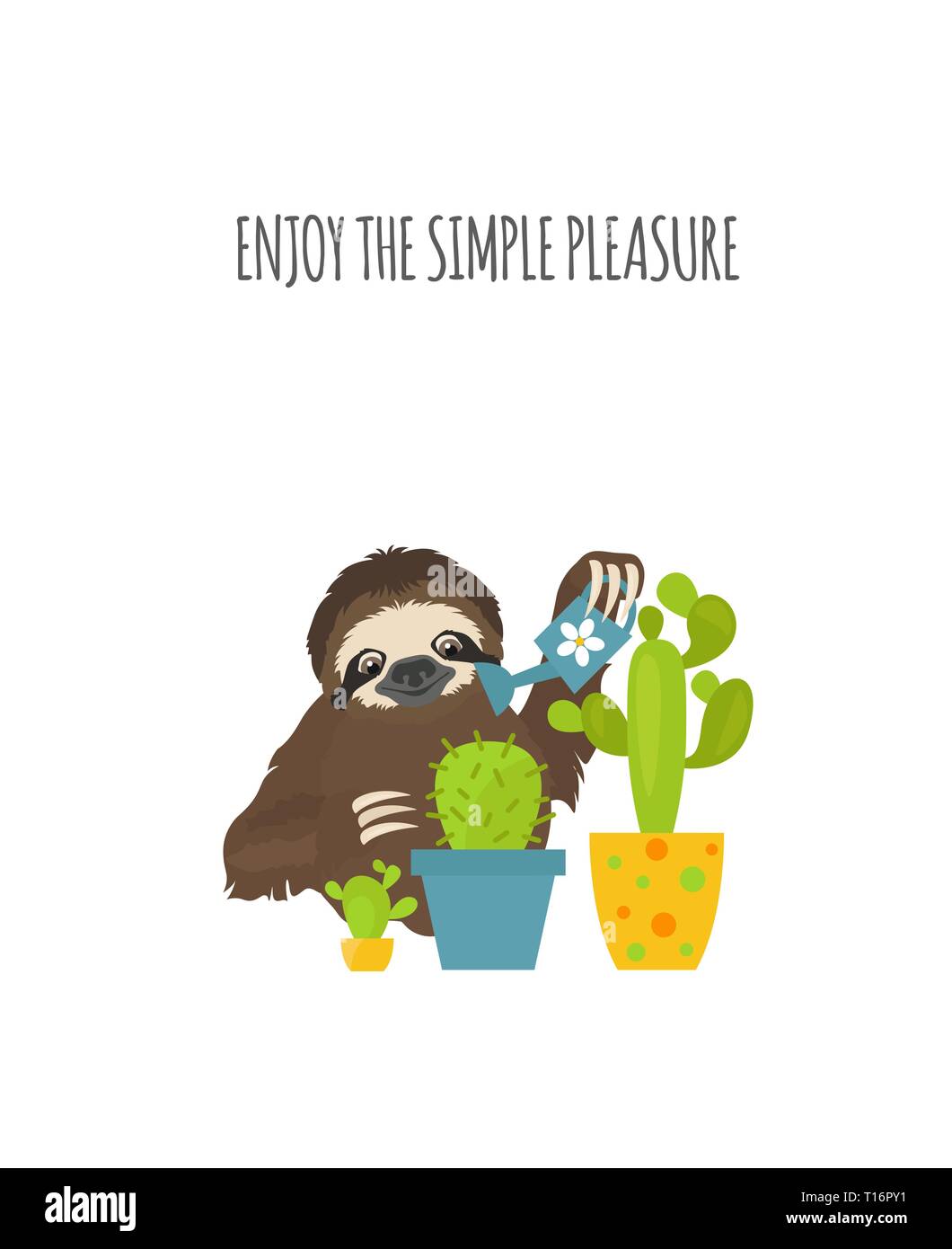 The story of one sloth. At home. Funny cartoon sloths in different ...