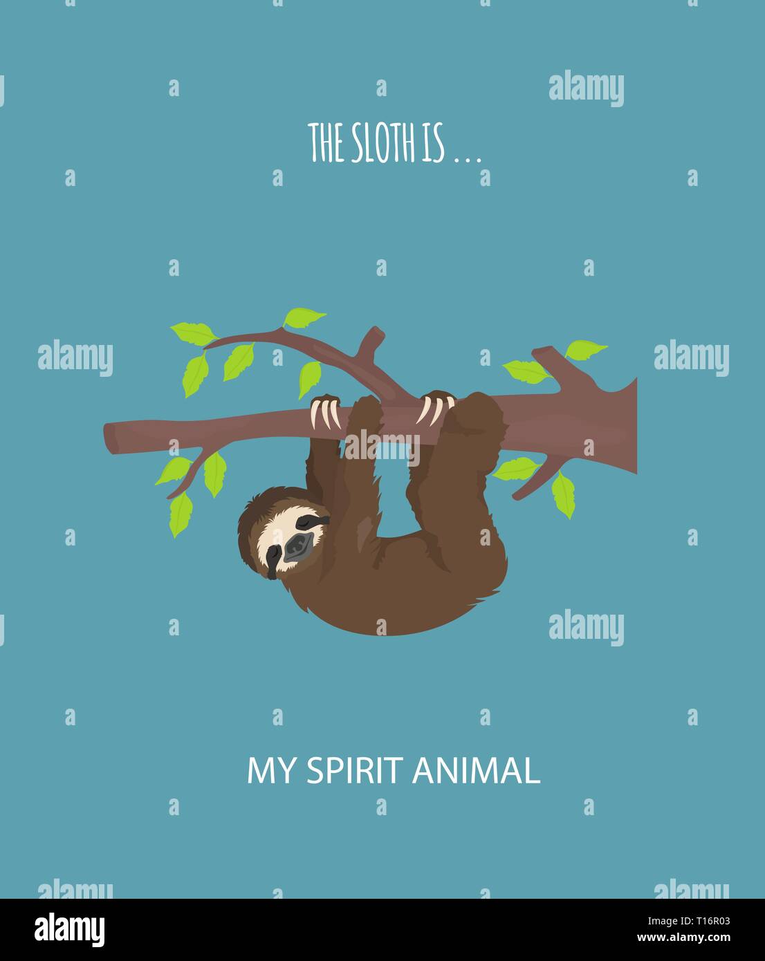 The story of one sloth. Outdoors. Funny cartoon sloths in different ...