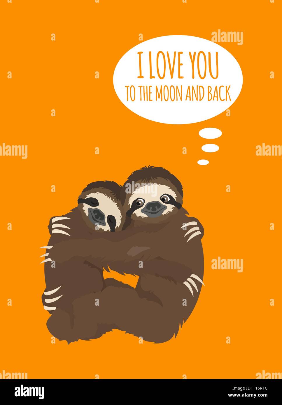 The story of one sloth. Love, wedding, honeymoon. Funny cartoon sloths ...