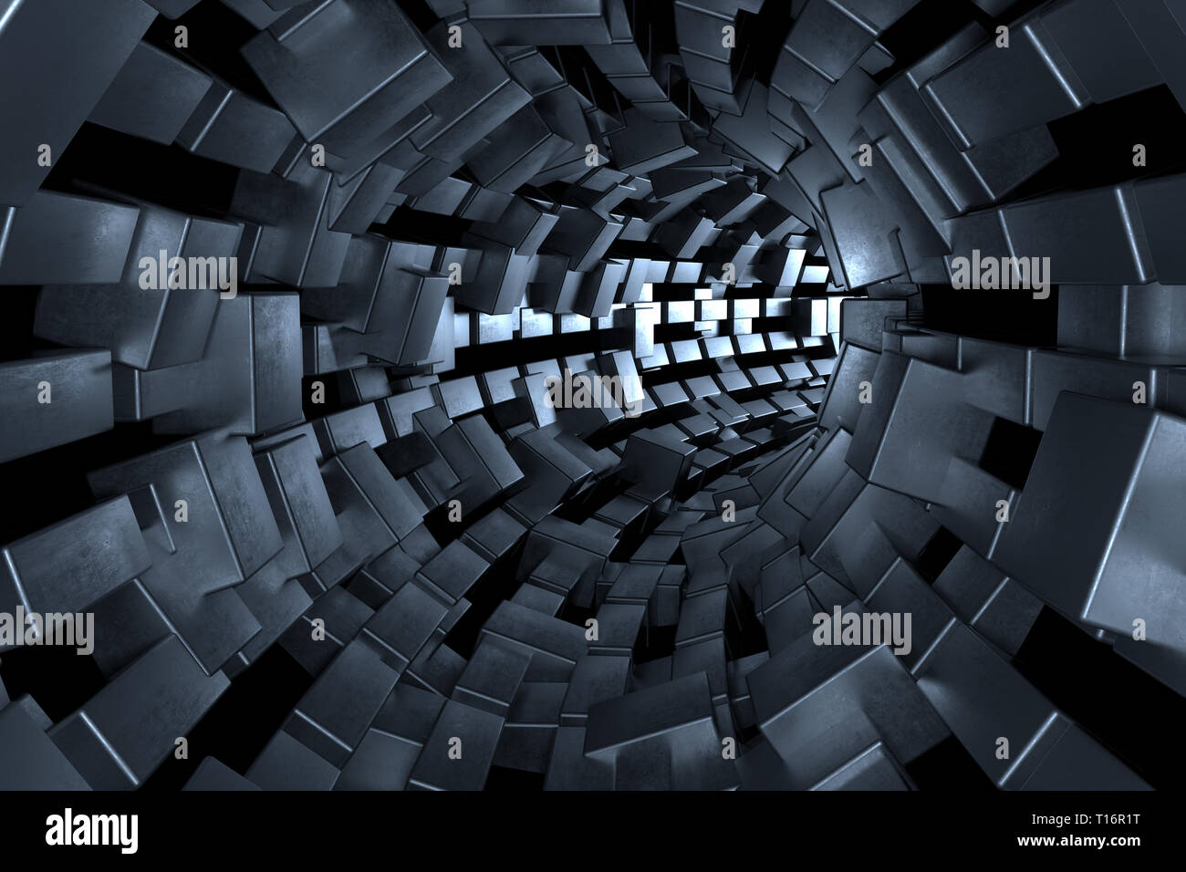 Computer digital drawing, dark background, dark science-fiction ...