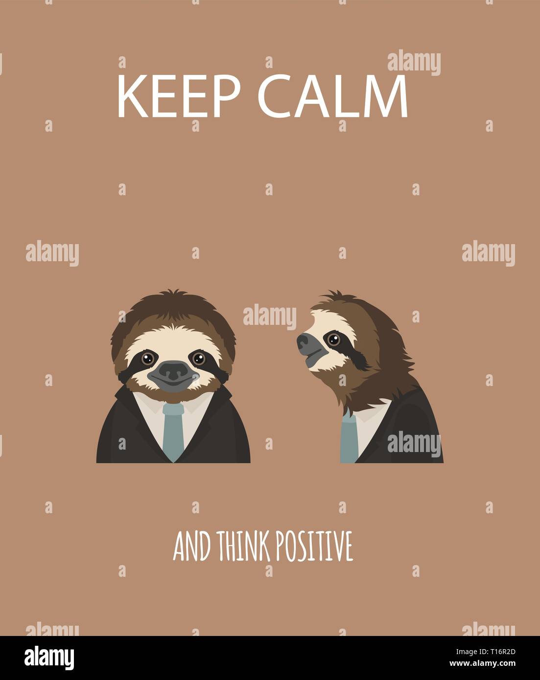 The story of one sloth. At work, study. Funny cartoon sloths in ...