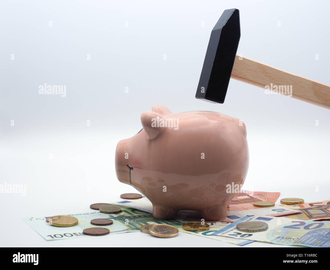 Smashed money box hi-res stock photography and images - Alamy