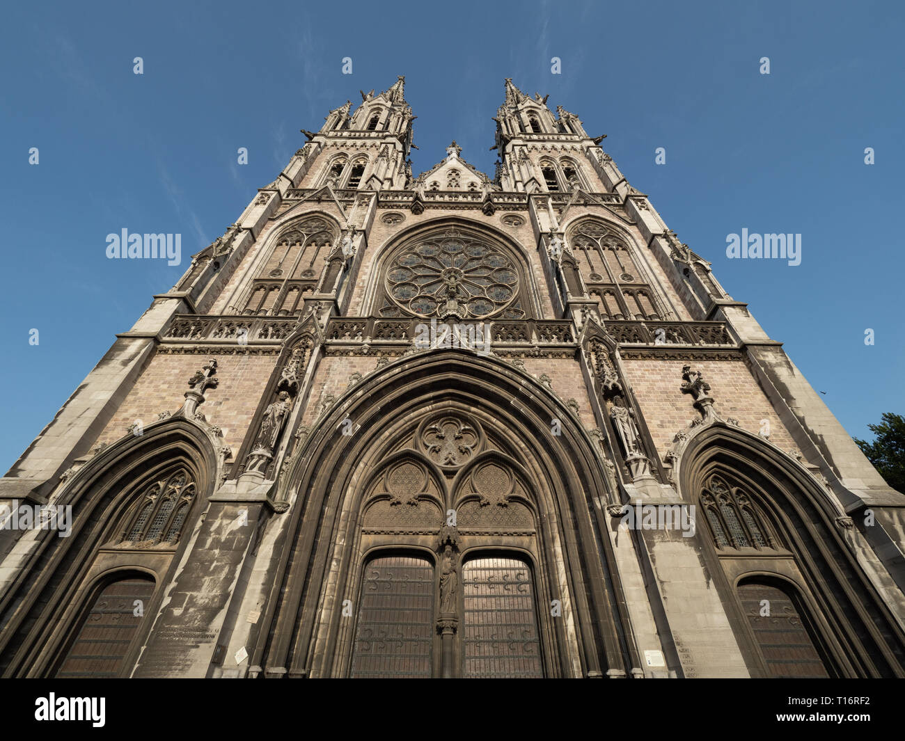 Front view of St. Peter and St Paul church in the Belgian city of ...