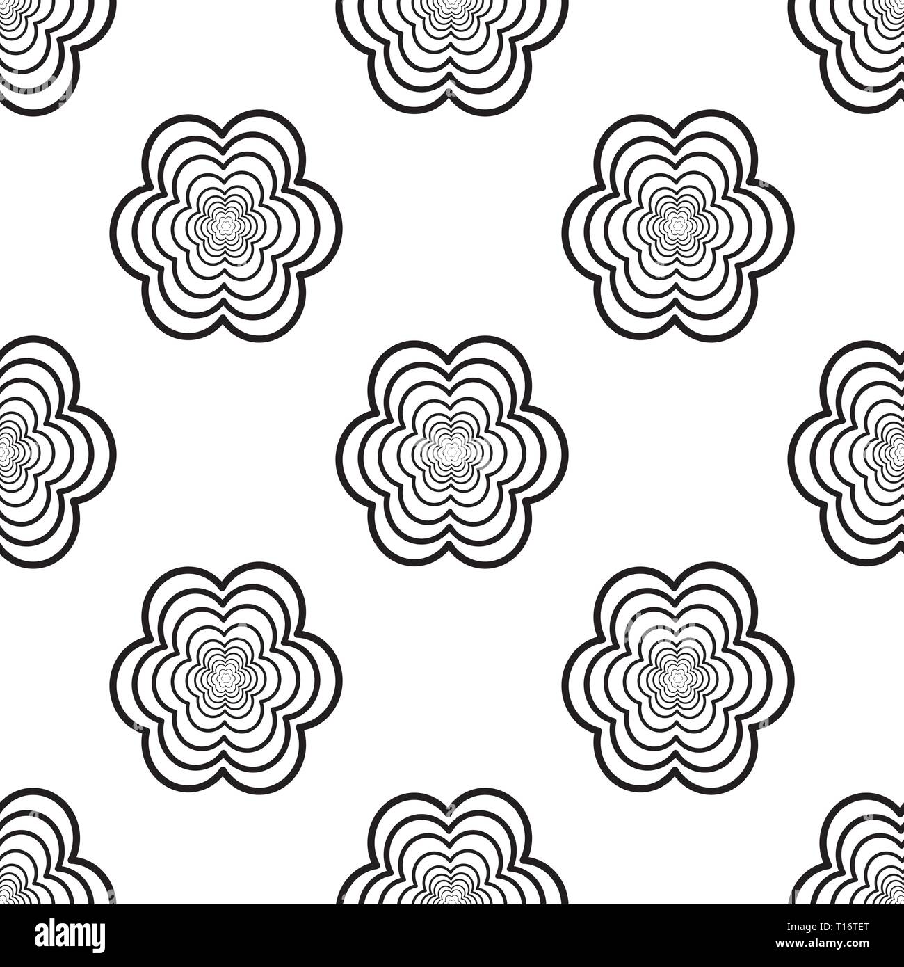 Sacred geometry flower life design Black and White Stock Photos ...