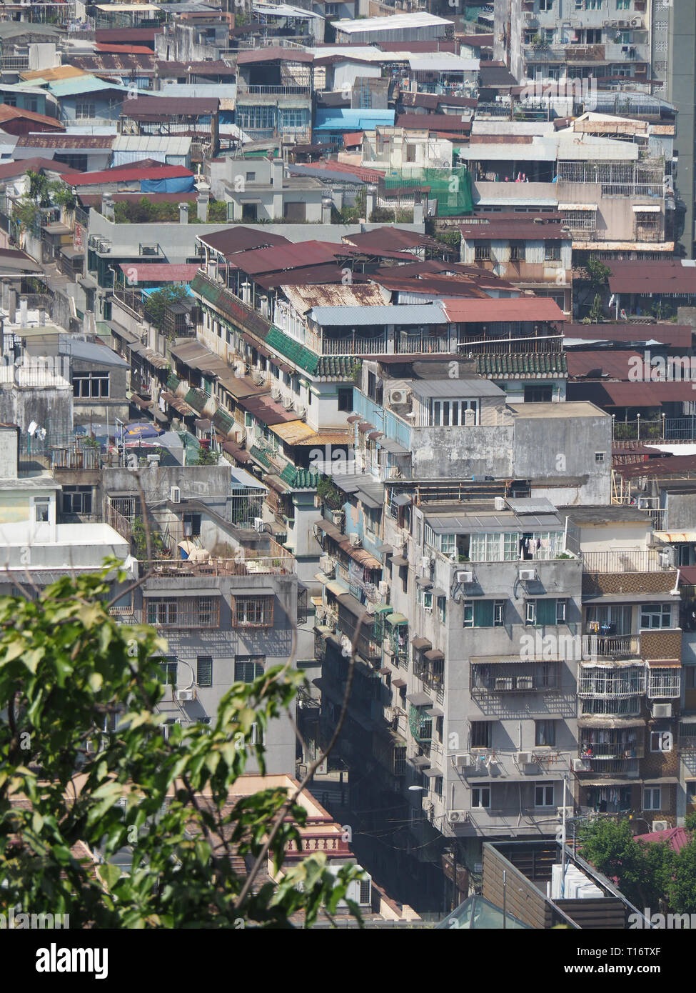 Macau, China - November 2 2017: A sea of apartment buildings illustrate ...