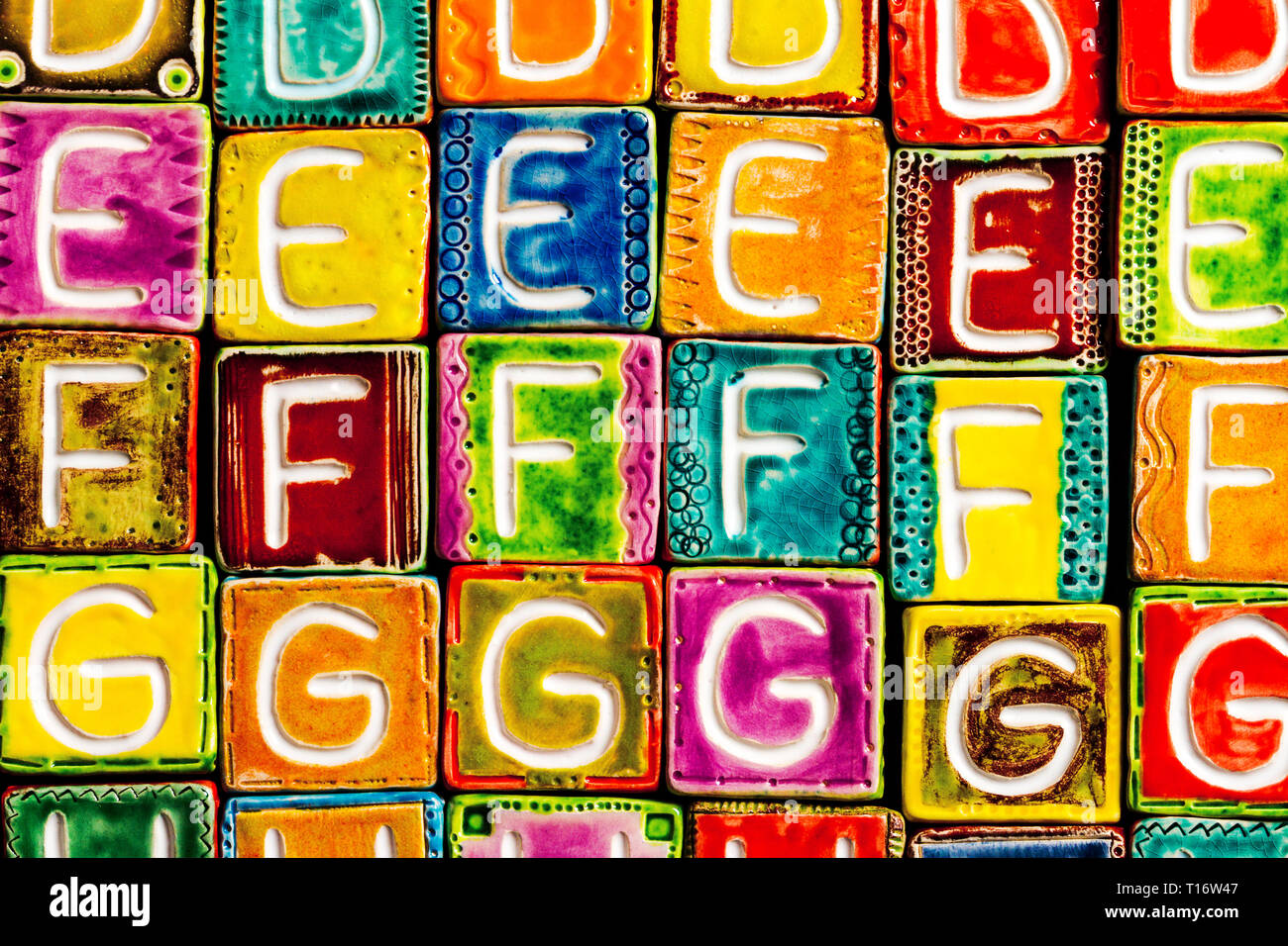 Ceramic letters hi-res stock photography and images - Alamy
