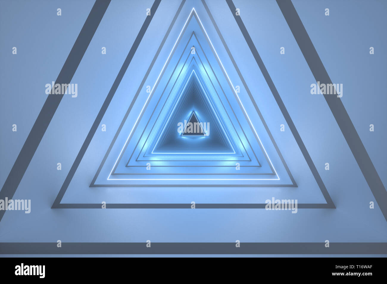 Computer digital drawing, white background, triangle tunnel Stock Photo ...