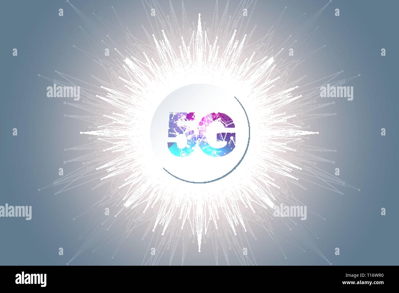 5G network wireless systems and internet vector illustration ...