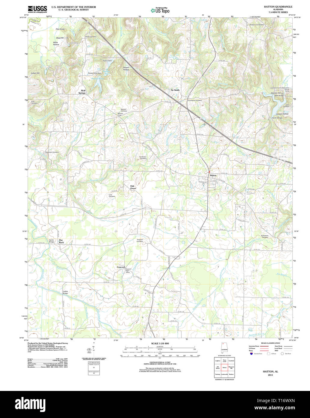 Map of hatton hi-res stock photography and images - Alamy