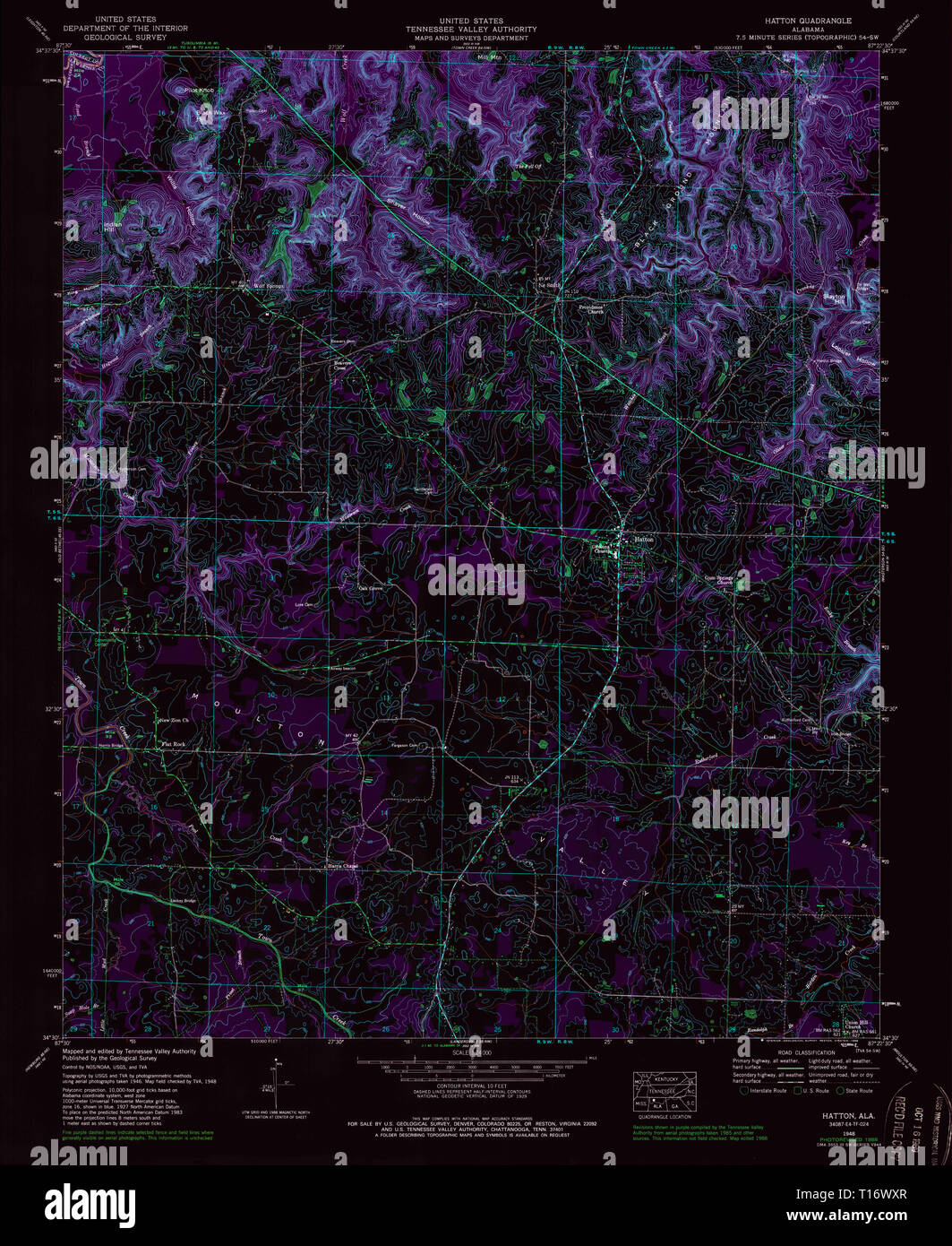Map of hatton hi-res stock photography and images - Alamy