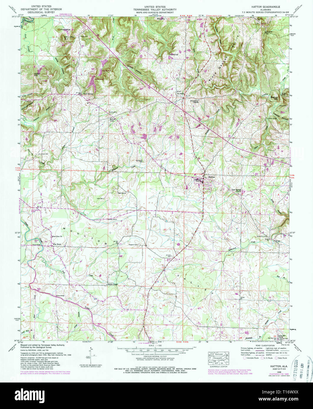 Map of hatton hi-res stock photography and images - Alamy