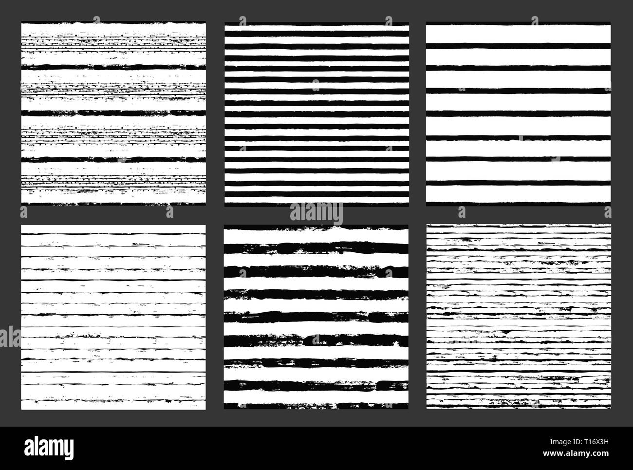 Painted Patterns Hand Drawn Backgrounds Dots Stripes Stock Vector Image ...