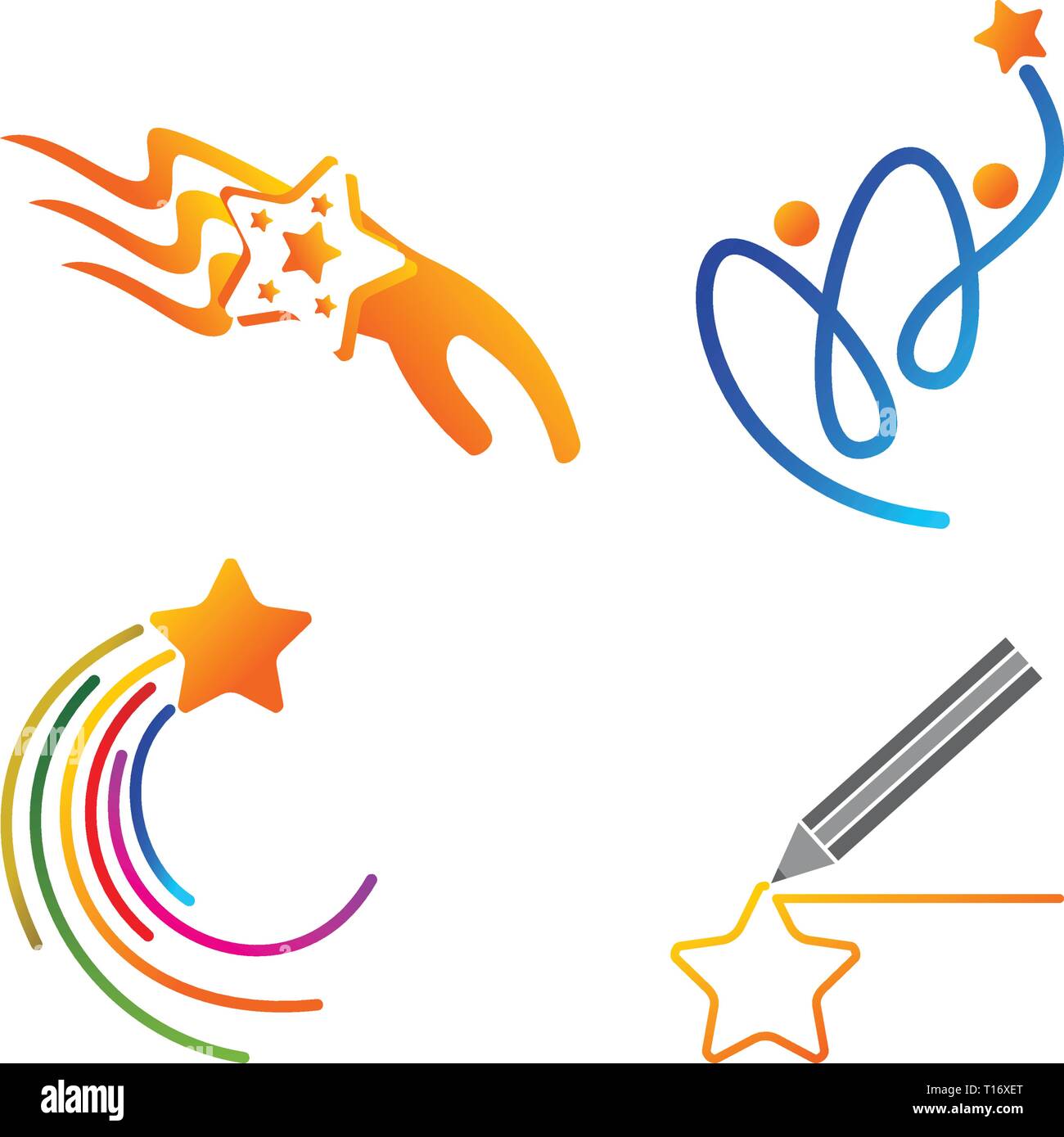 Success Star Logo Design Template Isolated Stock Vector Image & Art - Alamy