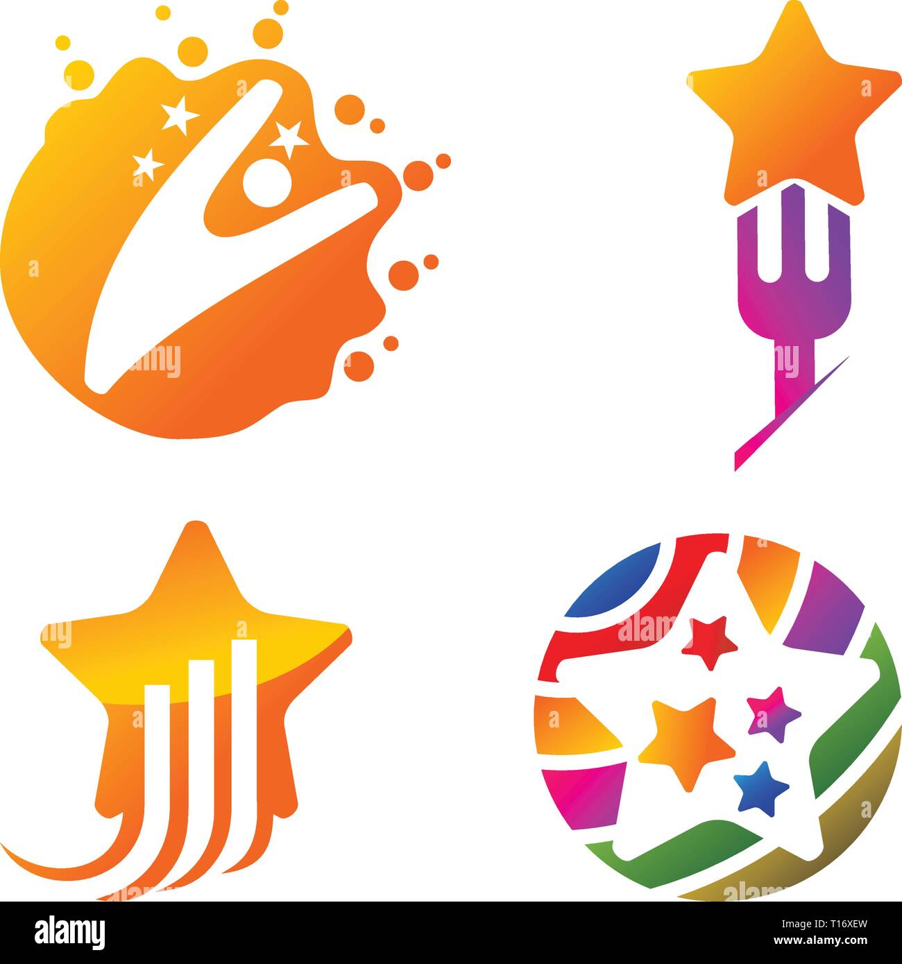 Success Star Logo Design Template Isolated Stock Vector Image & Art - Alamy