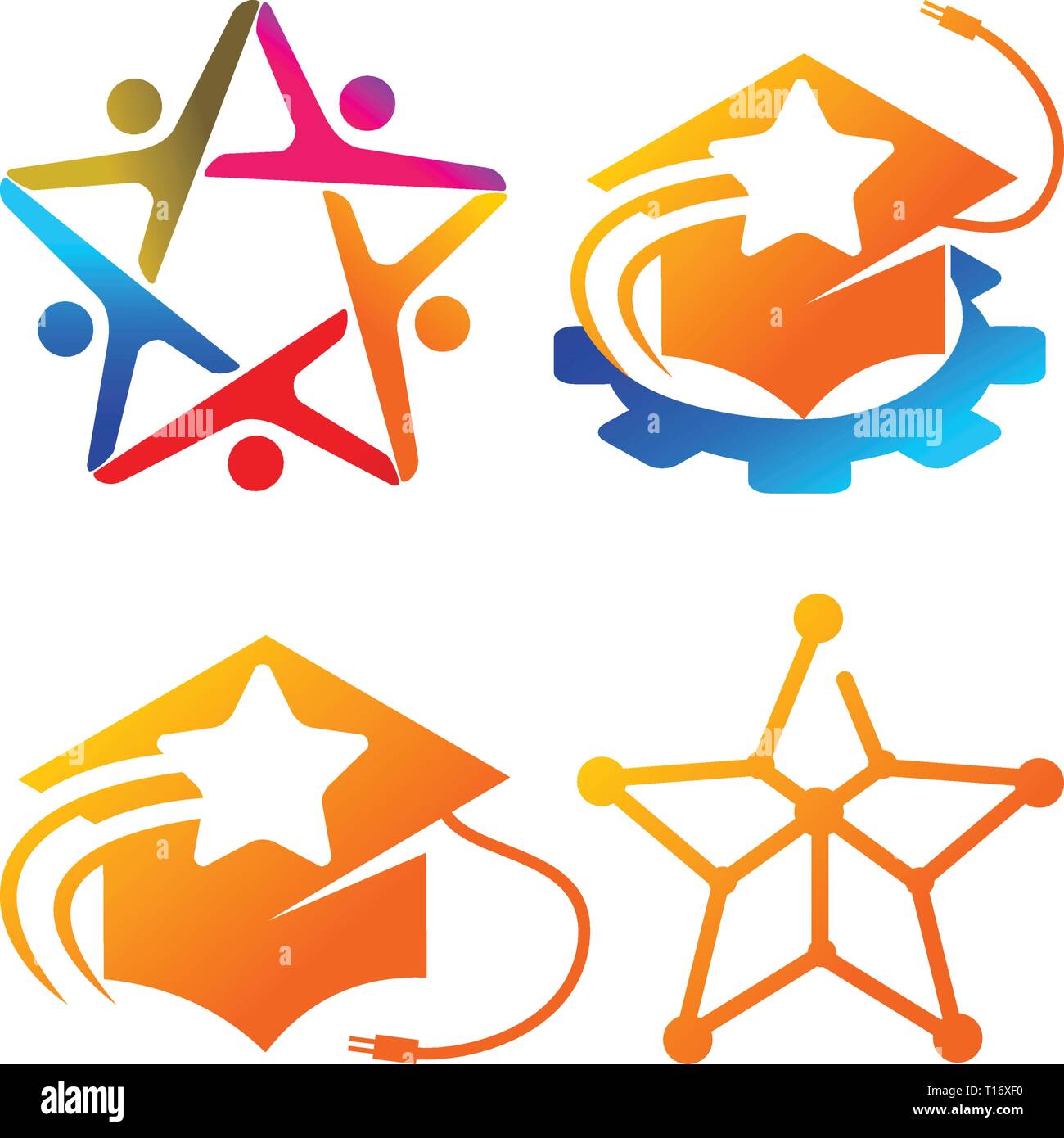 Success Star Logo Design Template Isolated Stock Vector Image & Art - Alamy