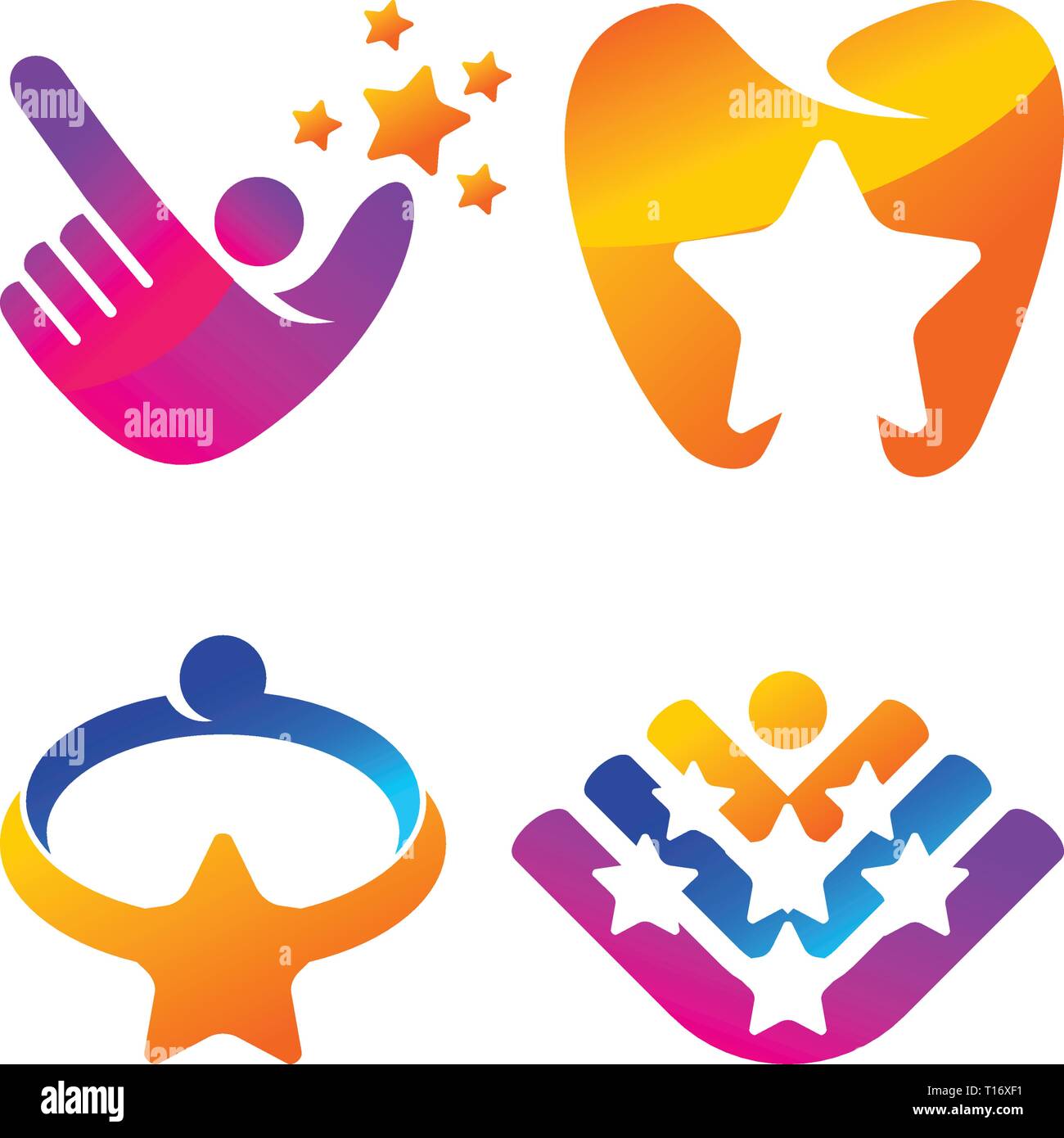 Success Star Logo Design Template Isolated Stock Vector Image & Art - Alamy