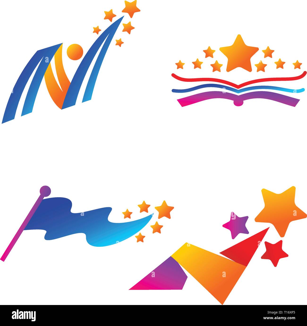 Success Star Logo Design Template Isolated Stock Vector Image & Art - Alamy