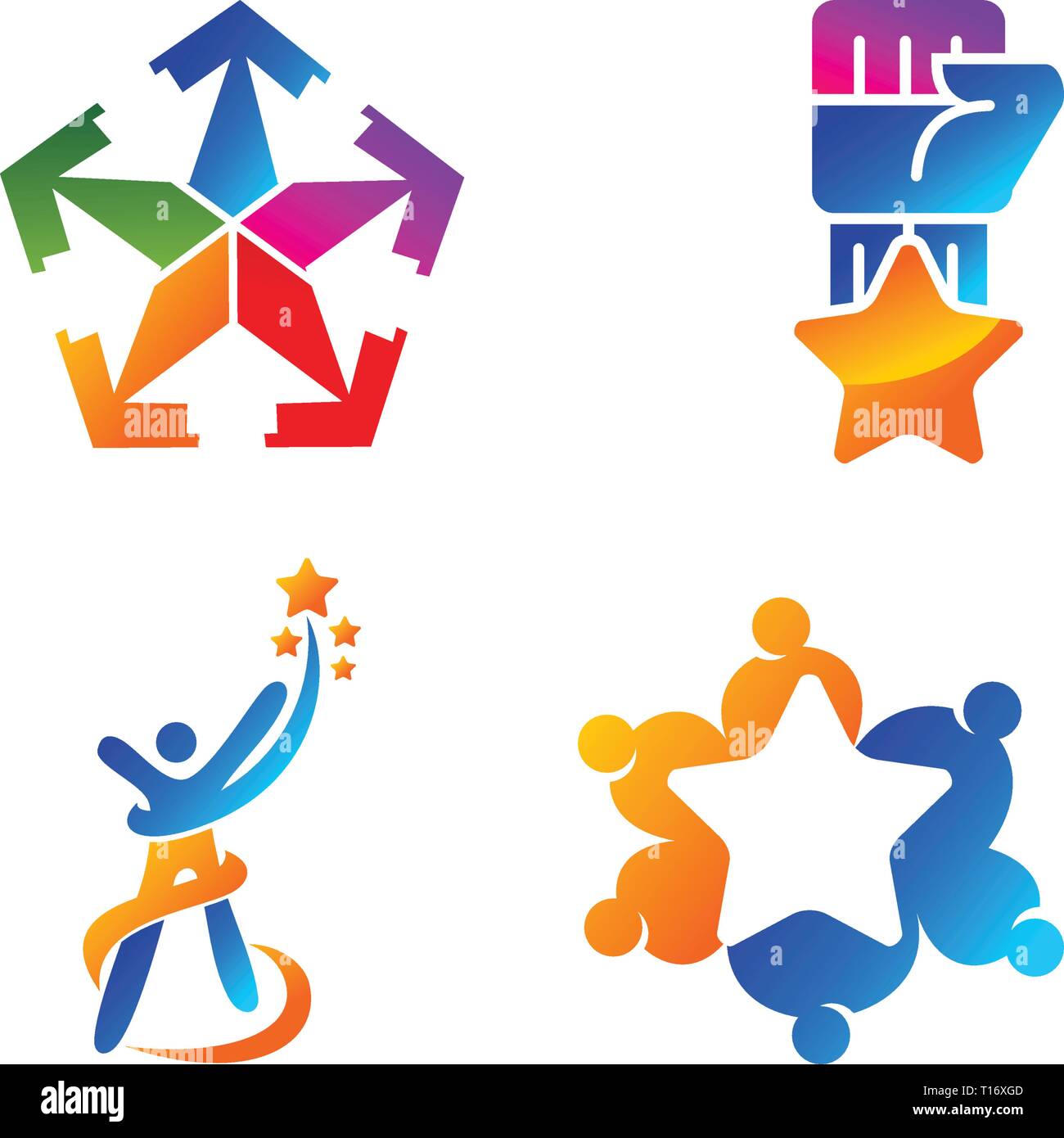 Success Star Logo Design Template Isolated Stock Vector Image & Art - Alamy