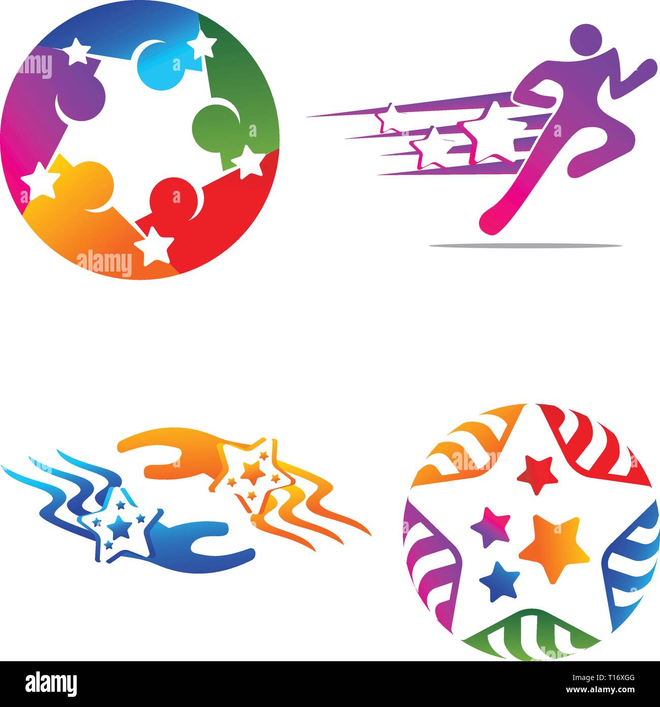 Success Star Logo Design Template Isolated Stock Vector Image & Art - Alamy