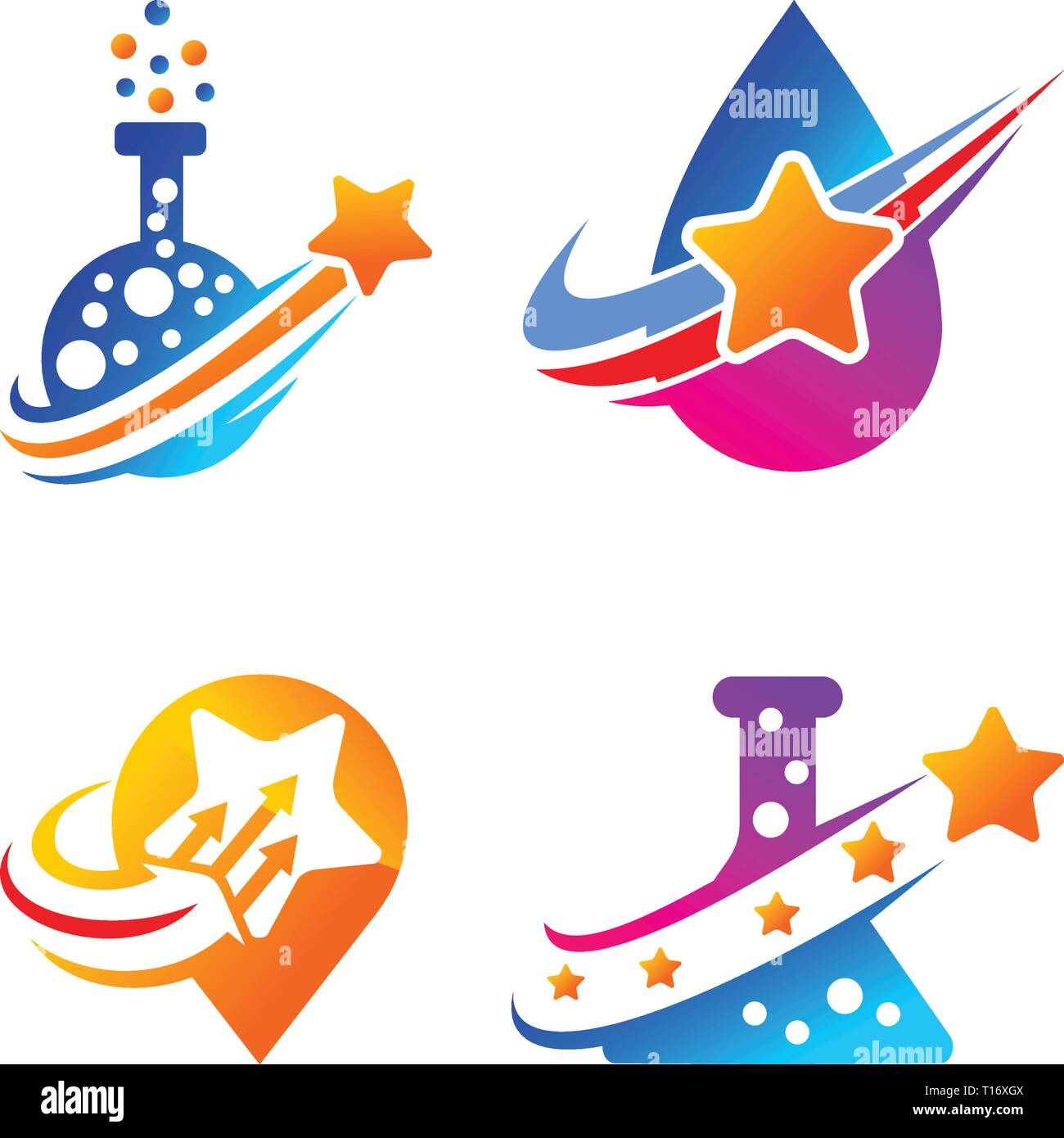 Success Star Logo Design Template Isolated Stock Vector Image & Art - Alamy