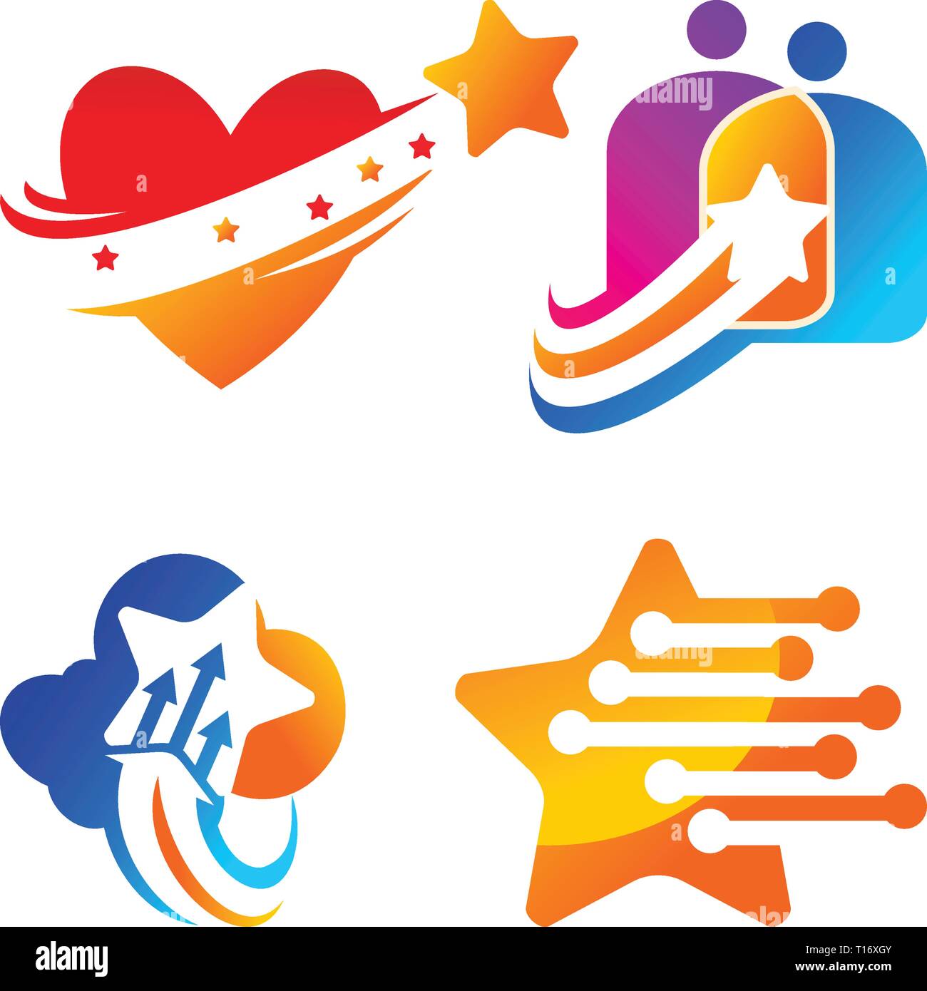 Success Star Logo Design Template Isolated Stock Vector Image & Art - Alamy