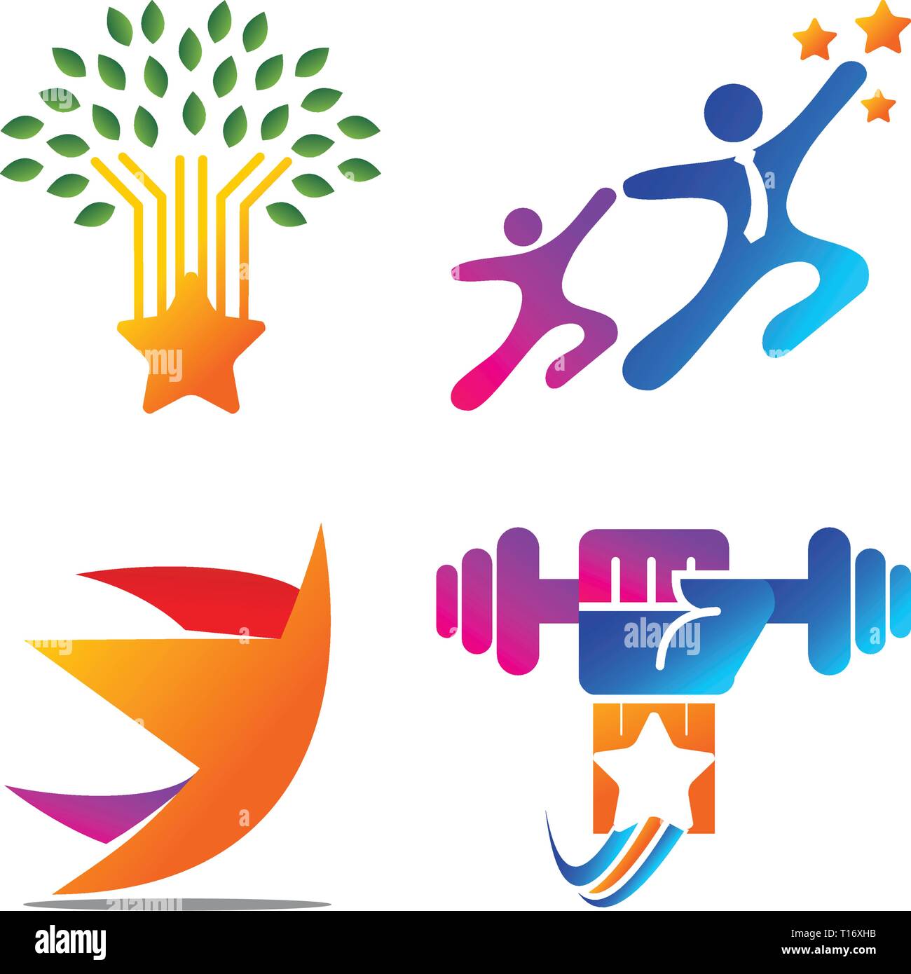 Success Star Logo Design Template Isolated Stock Vector Image & Art - Alamy