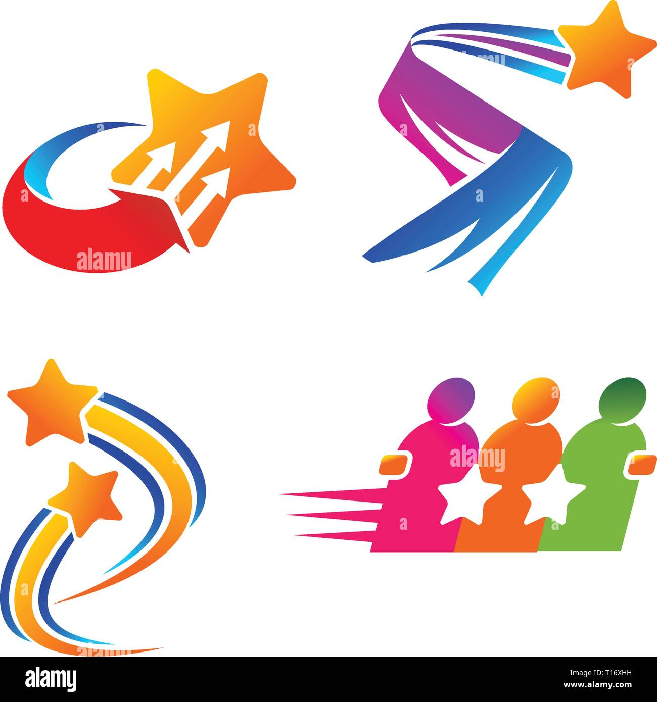 Success Star Logo Design Template Isolated Stock Vector Image & Art - Alamy