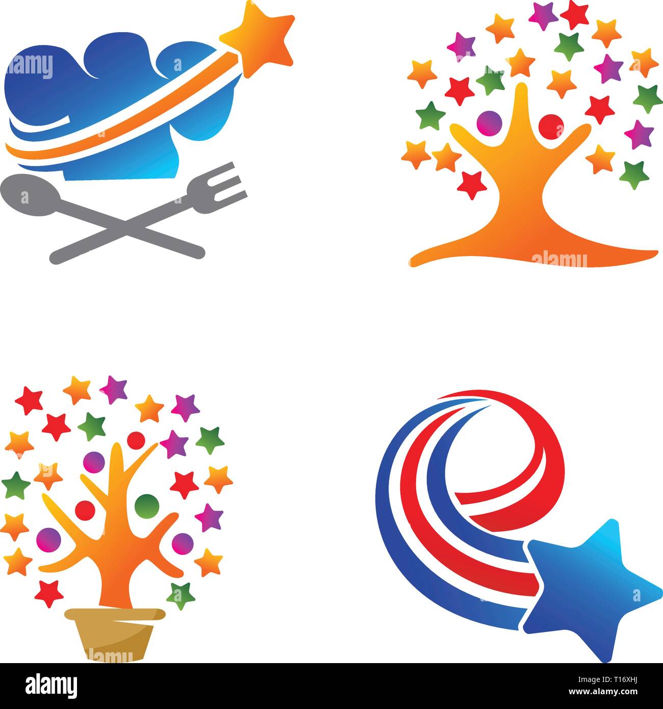 Success Star Logo Design Template Isolated Stock Vector Image & Art - Alamy