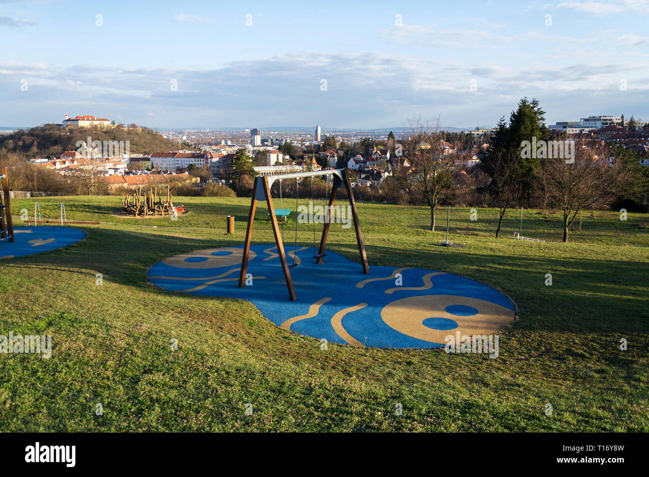 Children playground slide background hi-res stock photography and ...