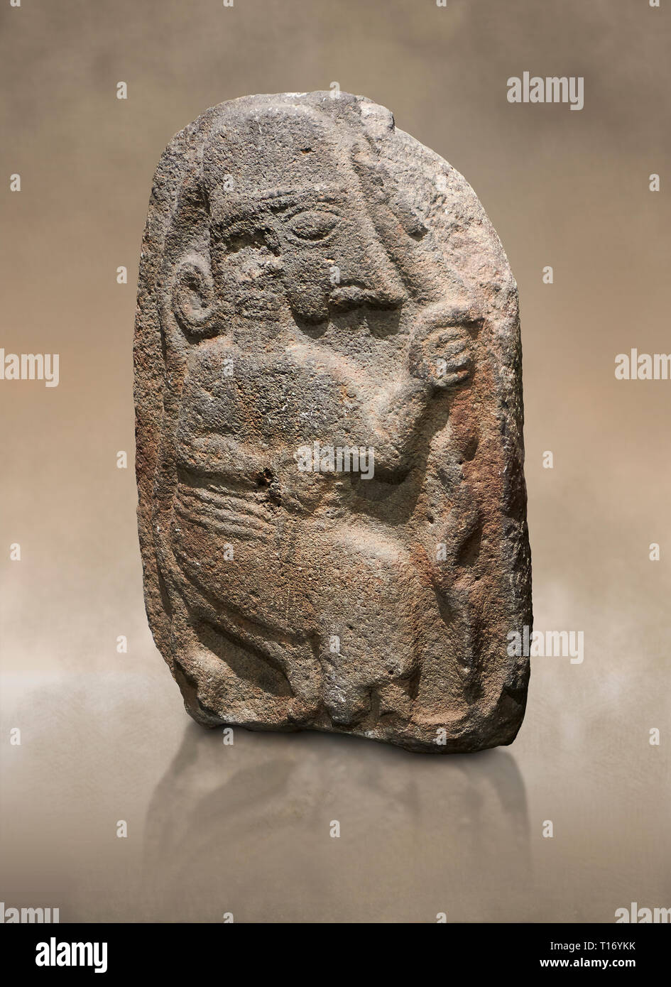 Hittite monumental relief sculpture of a seated figure. Late Hittite ...