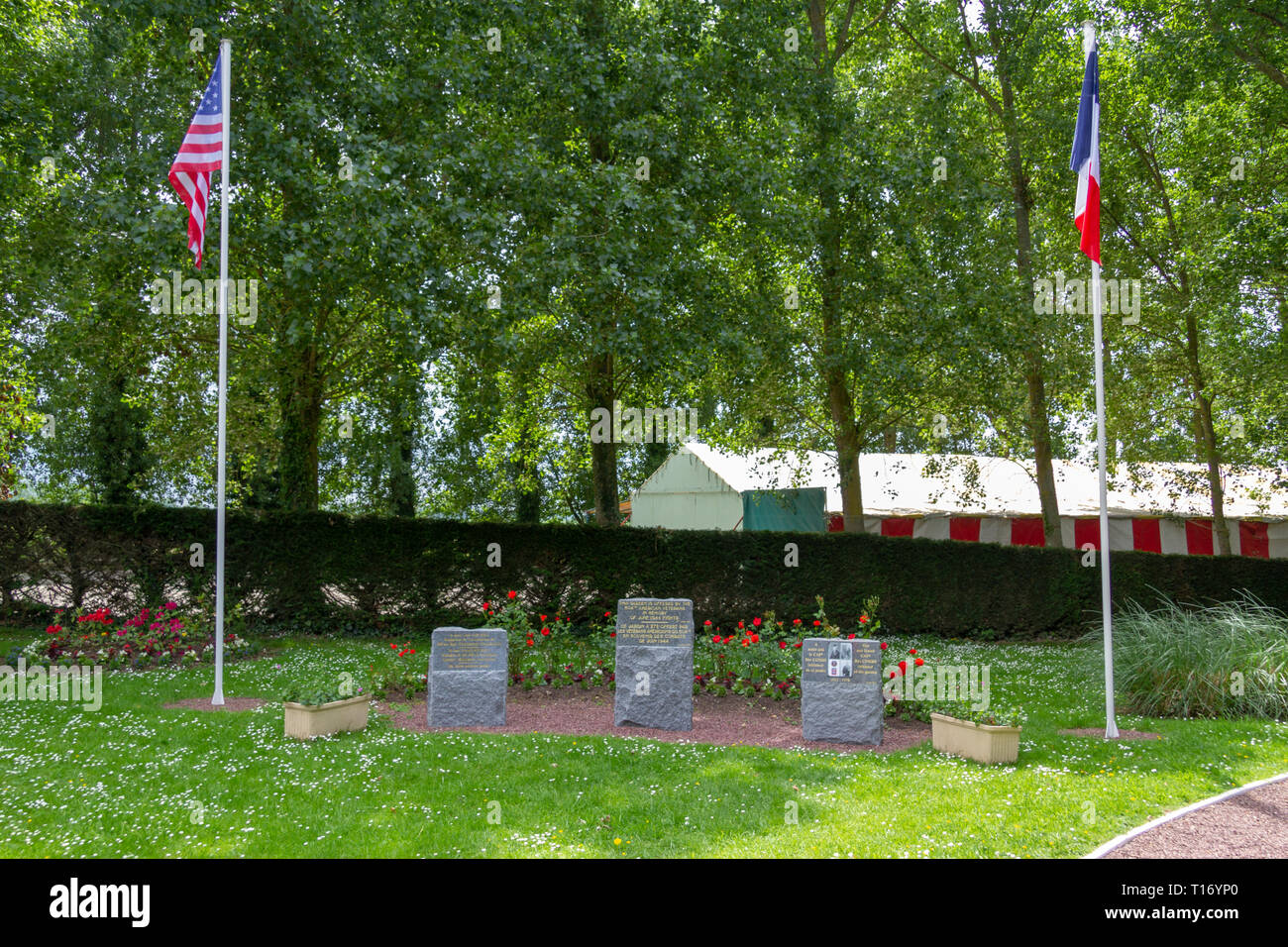 The 508th Parachute Infantry Regiment Memorial Garden close to the ...