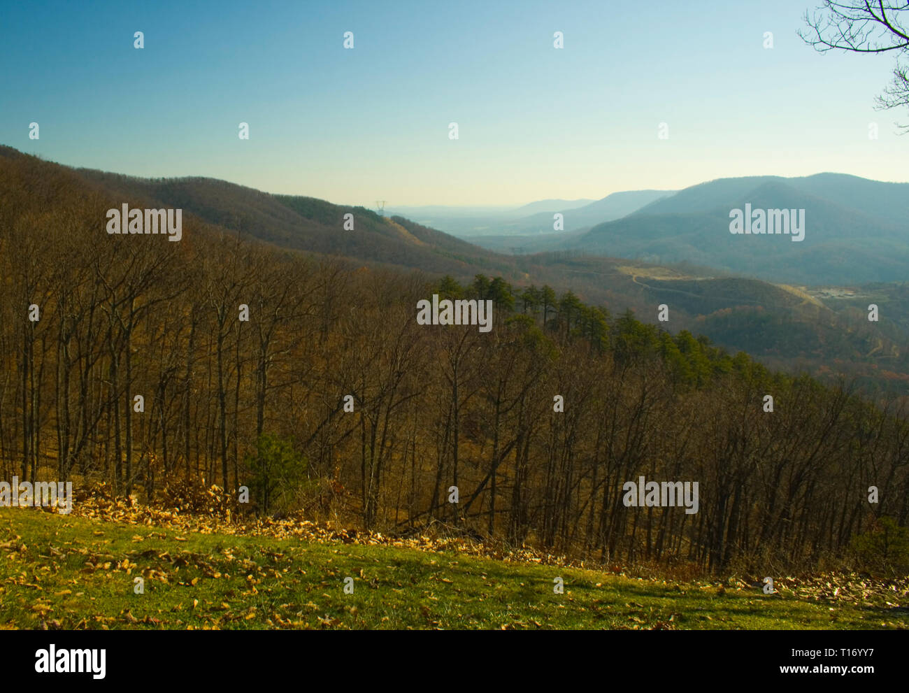 The Quarry Overlook in Fall, Blue Ridge Parkway, Virginia Stock Photo ...