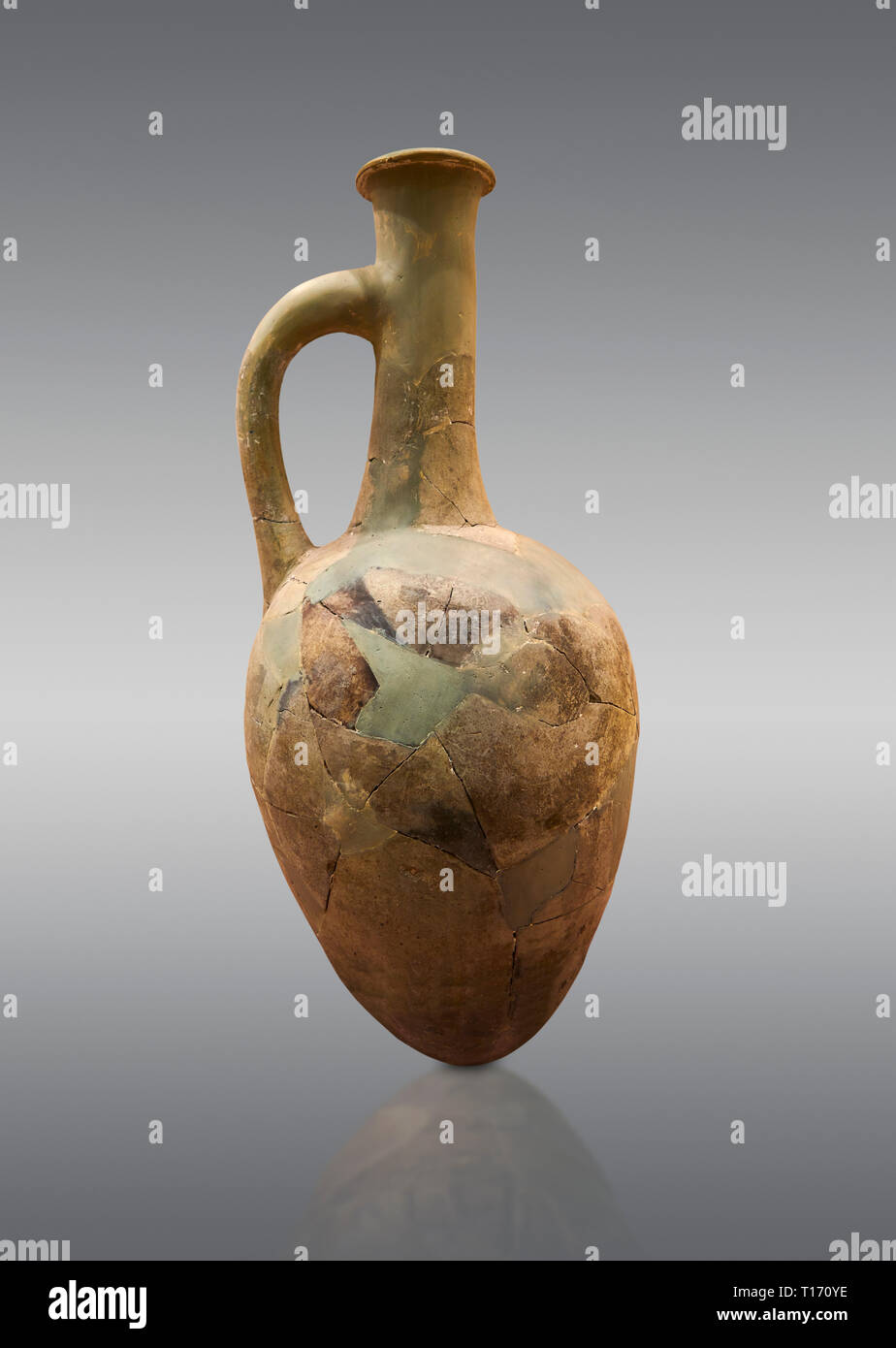 Hittite long neck pointed base terra cotta vessel. Hittite Old Period ...