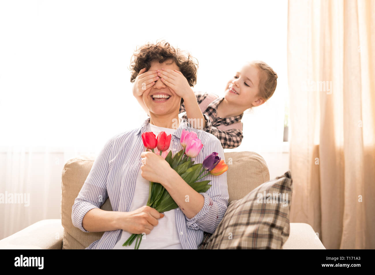 Fun with mom Stock Photo - Alamy