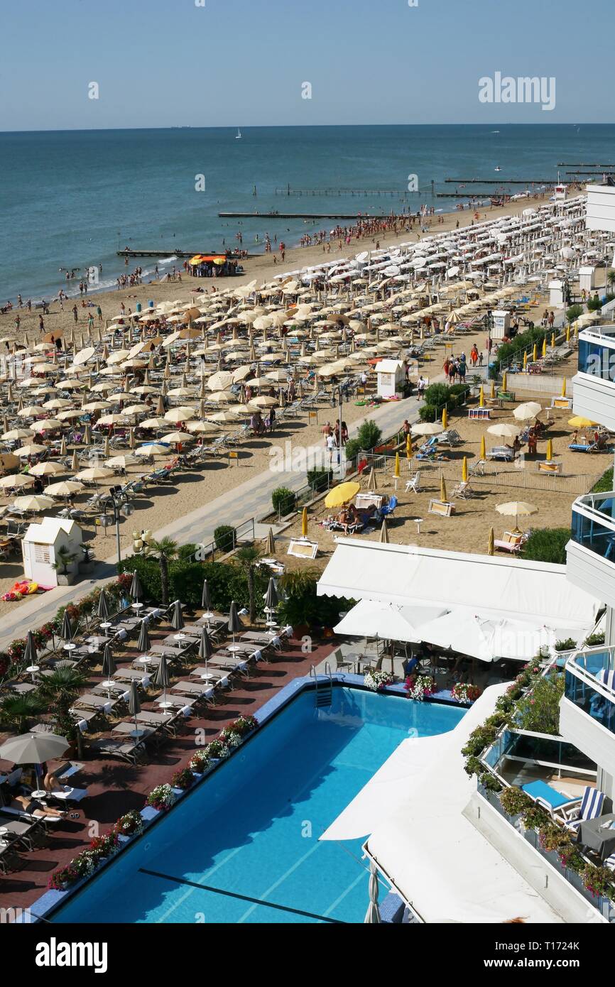The Lido di Jesolo is the beach area of Jesolo in the province of Venice Italy Stock Photo - Alamy